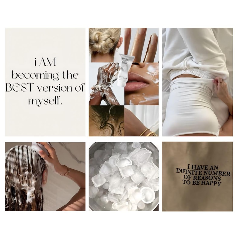 Clean Girl Aesthetic Collage Kit, Minimalist Beige Wall Prints (digital ...