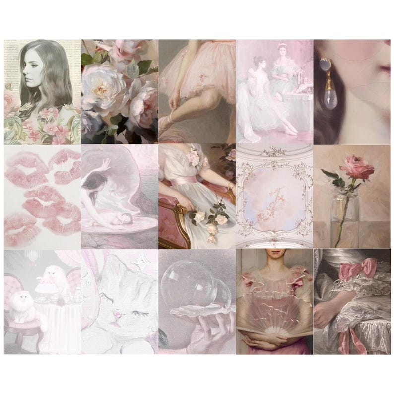 260 Dollette Coquette Aesthetic Collage Kit Posters Vintage Coquette ...