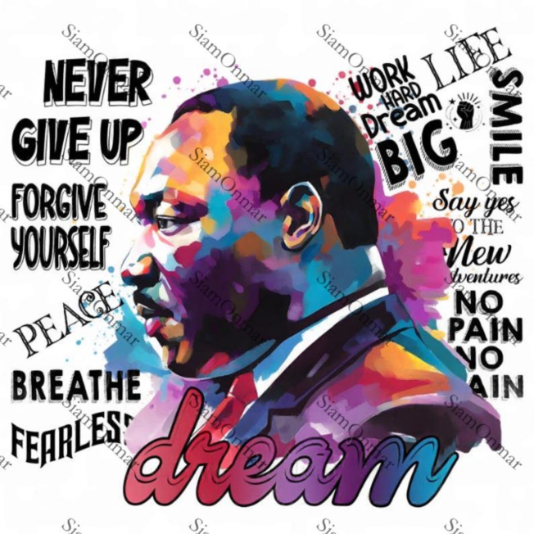 Watercolor Martin Luther King PNG Black History Month Digital Art ...