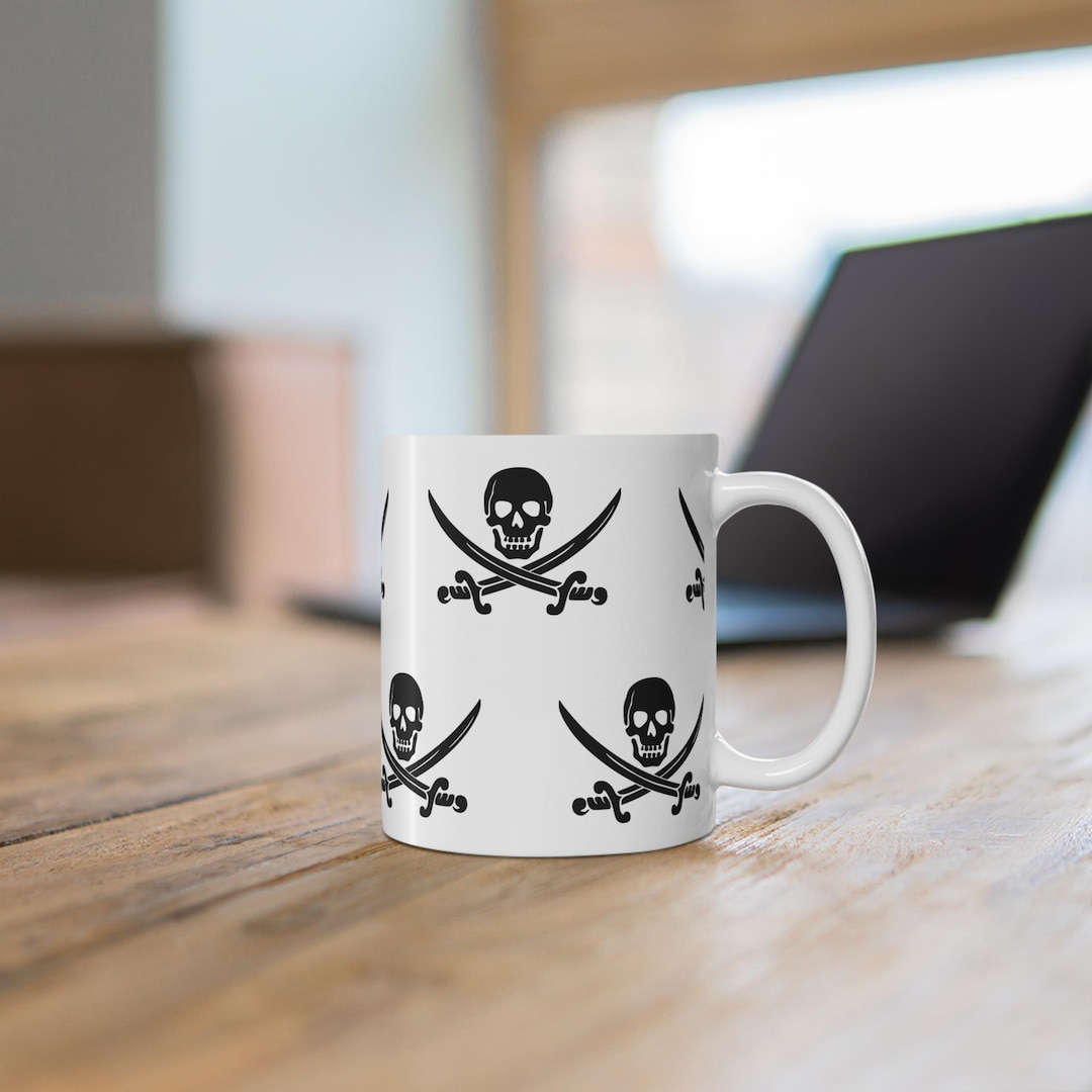 Calico Jack Jolly Roger Pirate Flag - 11oz Coffee Mug - Etsy