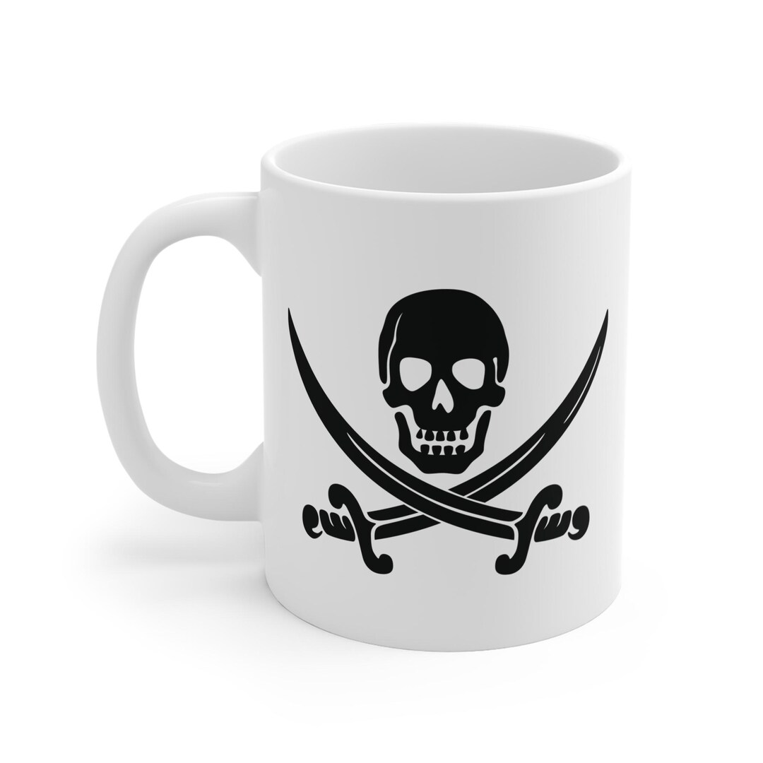 Calico Jack Jolly Roger Pirate Flag - 11oz Coffee Mug - Etsy