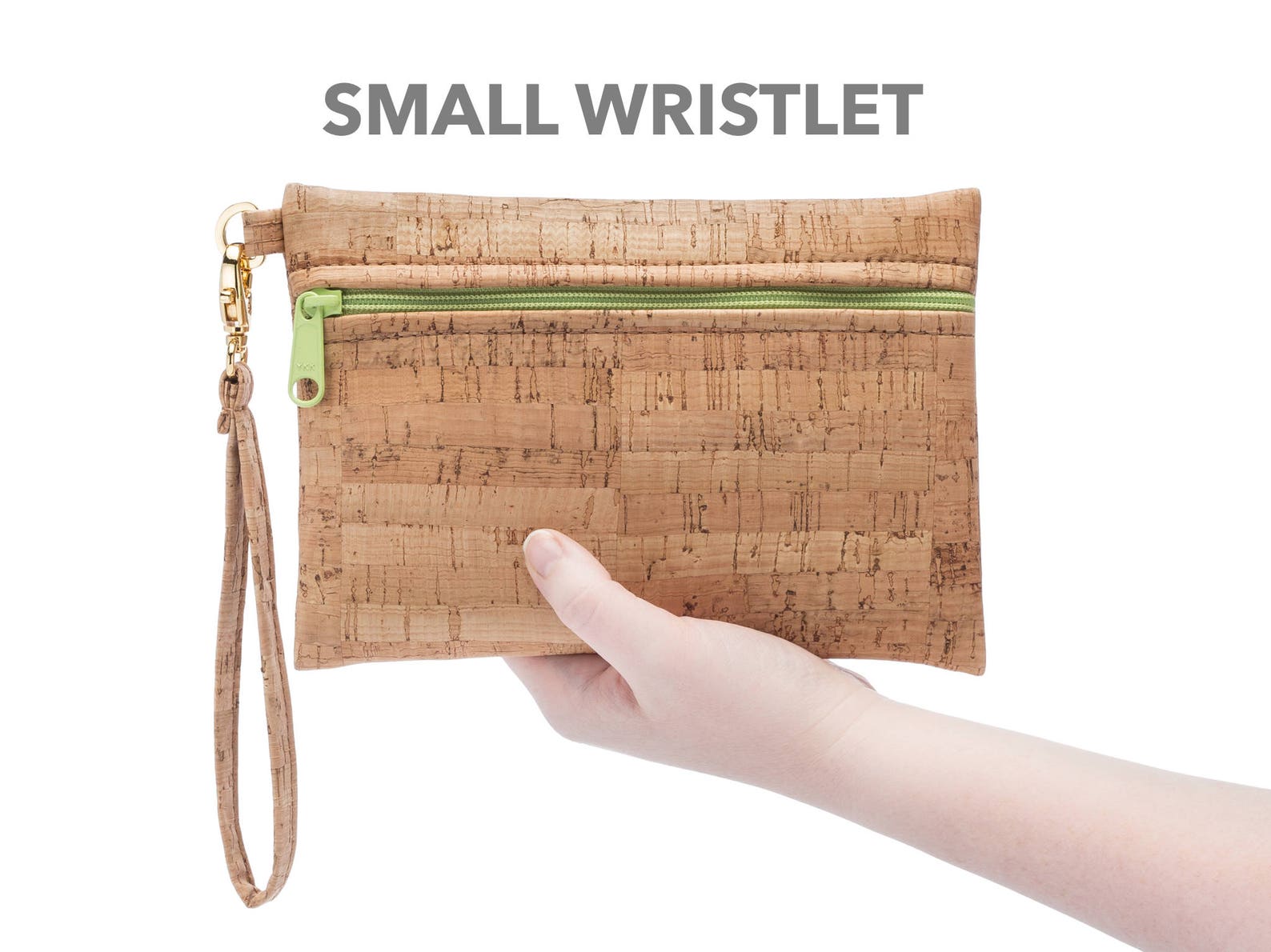 Cork Wristlet, Rustic Cork Colored Zipper - Etsy