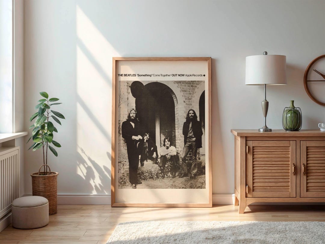Beatles "something"/"come Together" Apple Records Promo Poster (1969 ...