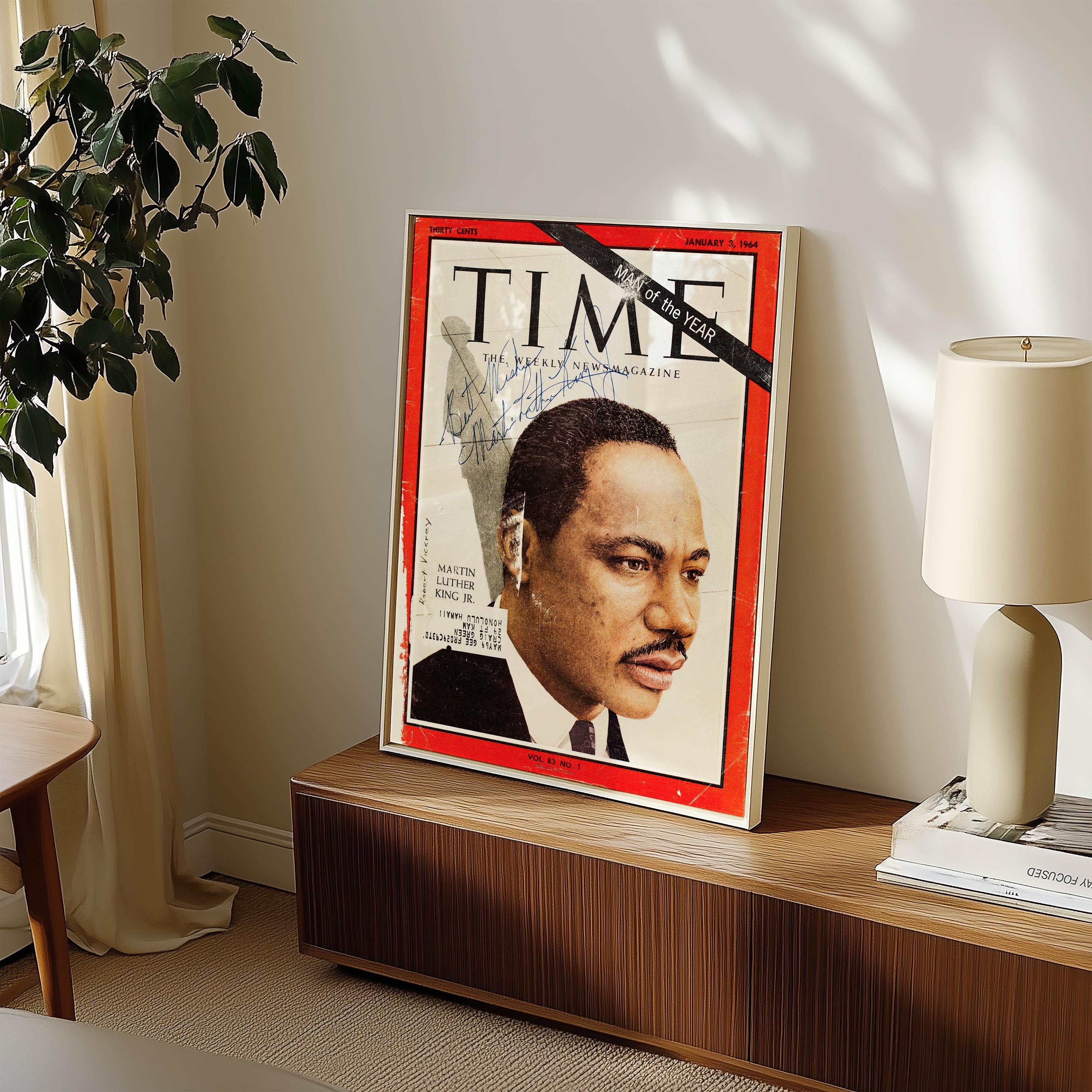 Martin Luther King Jr Man of the Year Signed Cover - DIGITAL Iconic ...