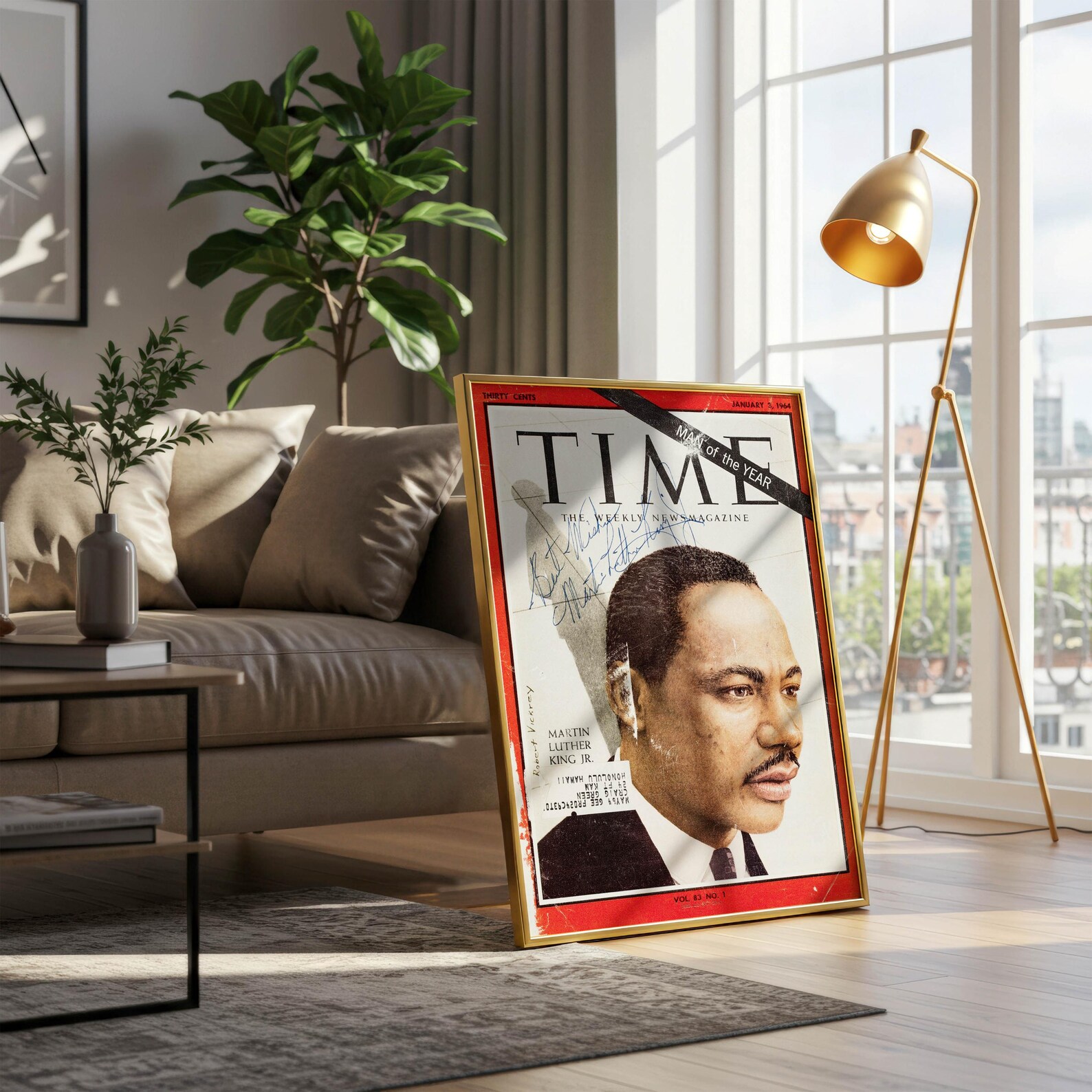 Martin Luther King Jr Man of the Year Signed Cover - DIGITAL Iconic ...