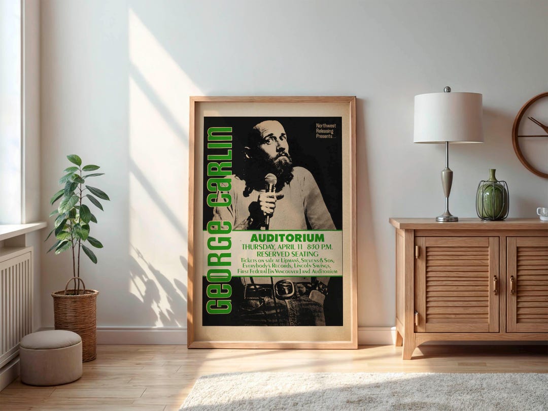 George Carlin - DIGITAL - 1974 Vancouver Stand up Comedy Concert Poster ...