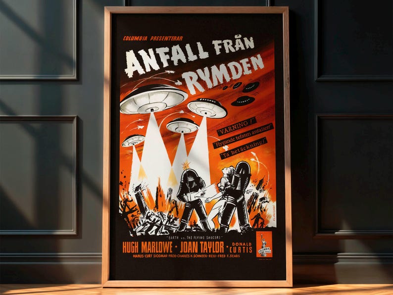 Very Rare Earth Vs. the Flying Saucers 1956 Poster - DIGITAL - Retro ...