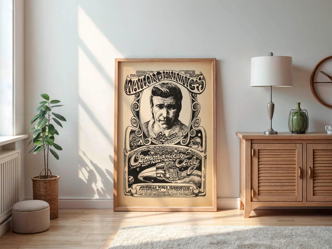 Waylon Jennings Armadillo World Headquarters Concert Poster 1972 ...