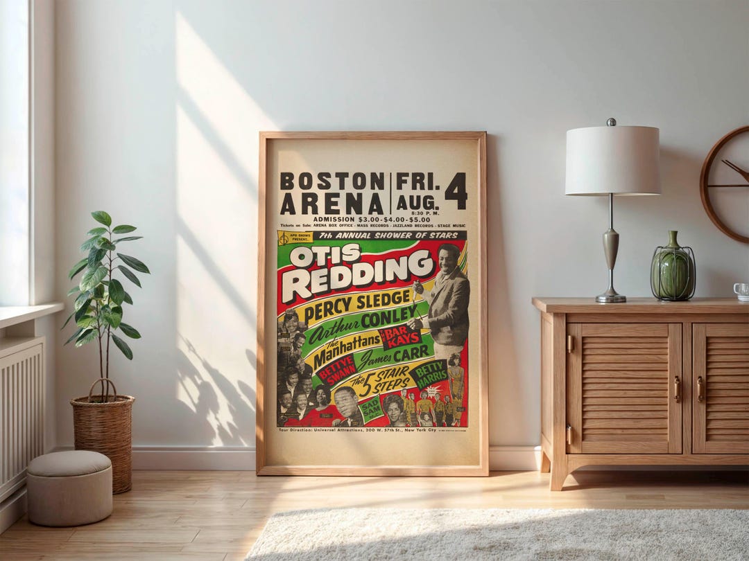 Otis Redding 1967 Boston Concert Poster - Very Rare - DIGITAL - Etsy