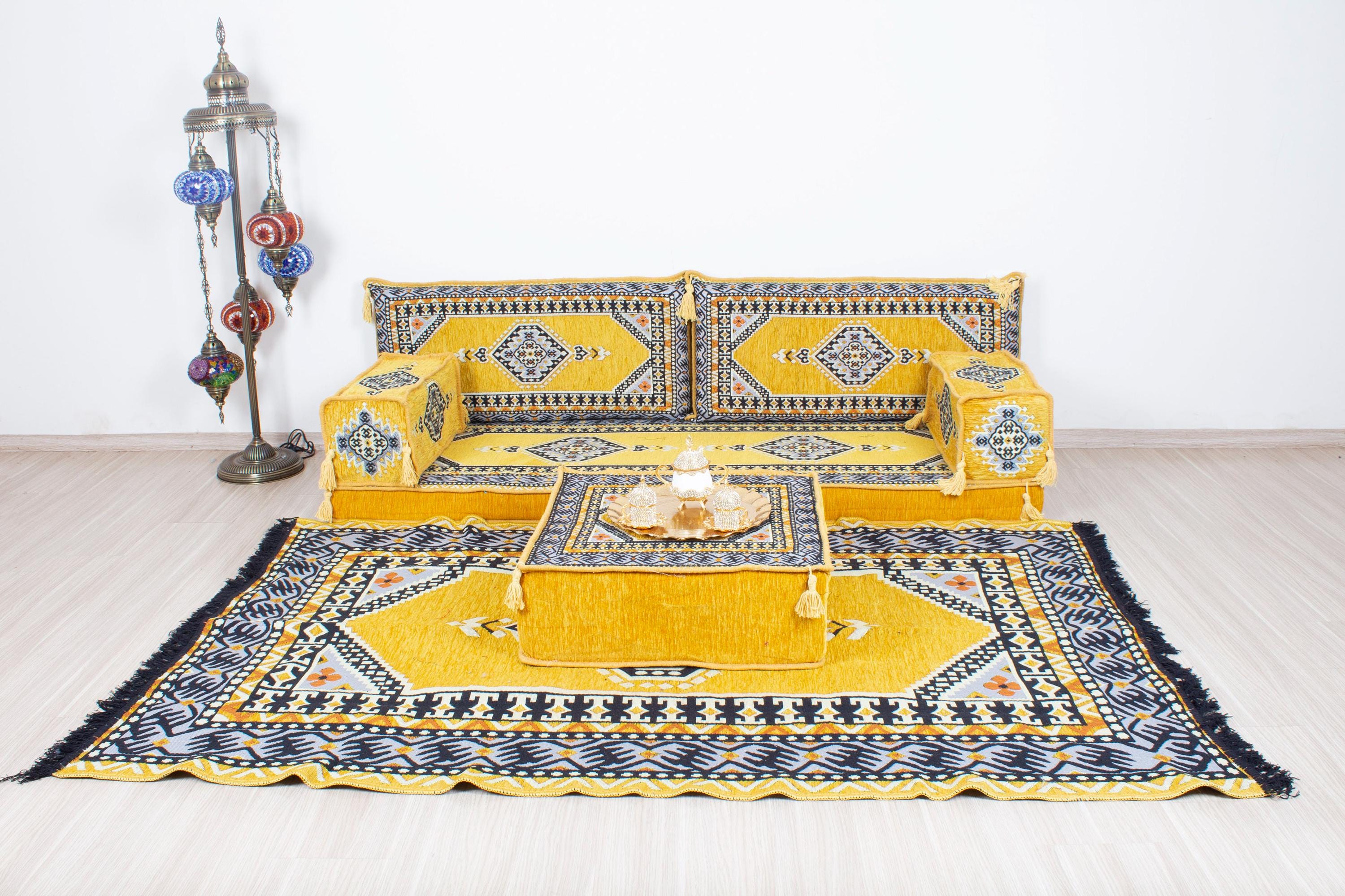 Moroccan Sofa Set, Arabic Majlis, Custom Bench Sofa, Modular Floor ...