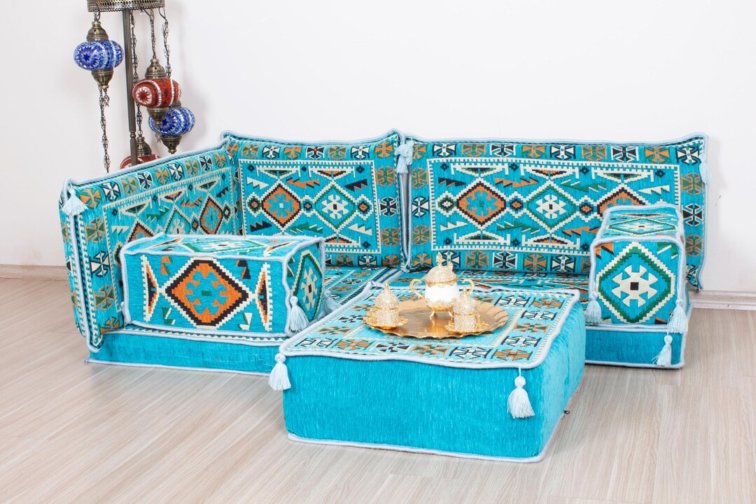 Moroccan Sofa Set, Modular Bench, Arabic Majlis Sofa, Outdoor Floor ...
