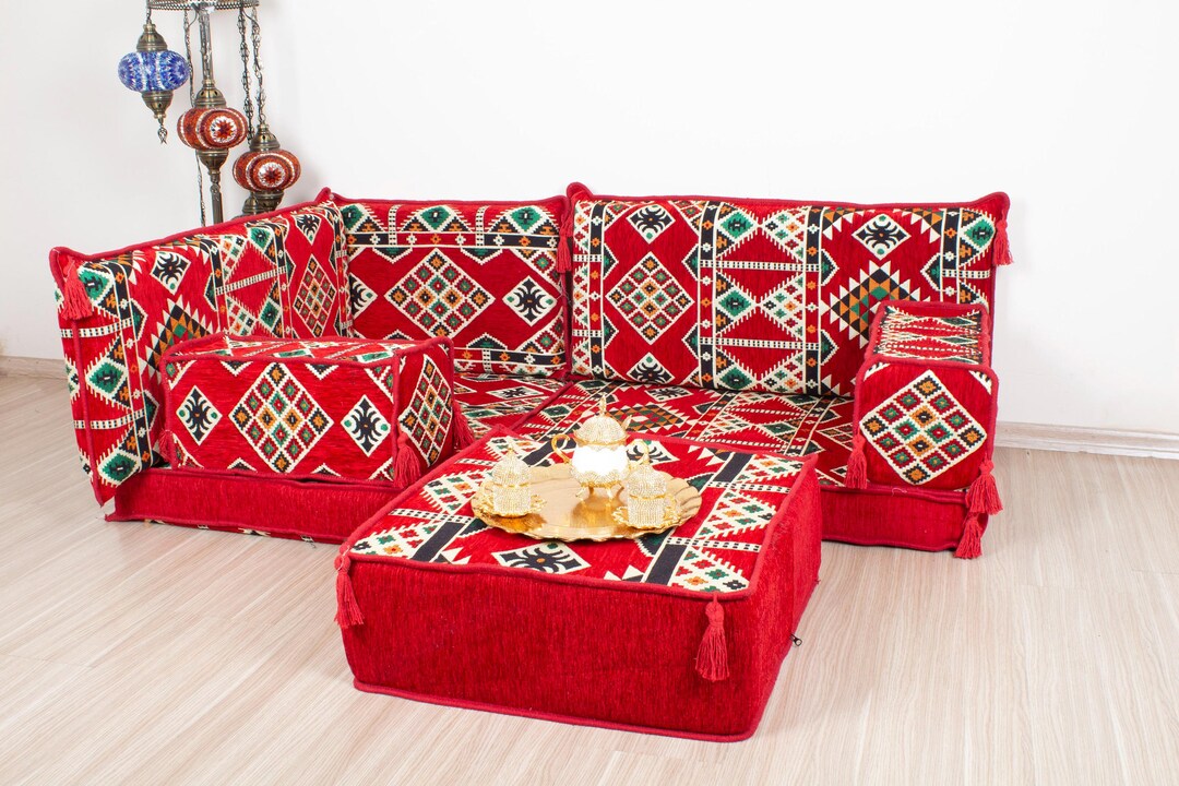 Moroccan Sofa Set, Modular Bench Sofa, Arabic Majlis, Outdoor Floor ...