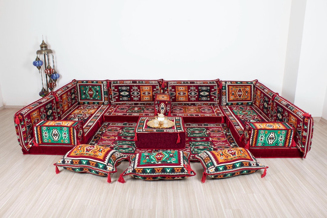 Arabic Majlis Sofa, Modular Sofa, Ethnic Seating Set, U Shaped Benches ...