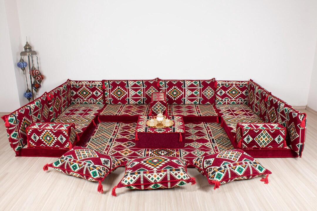 Custom Arabic Sofa Set, Modular Bench Cushion, U Shaped Diwan, Outdoor ...