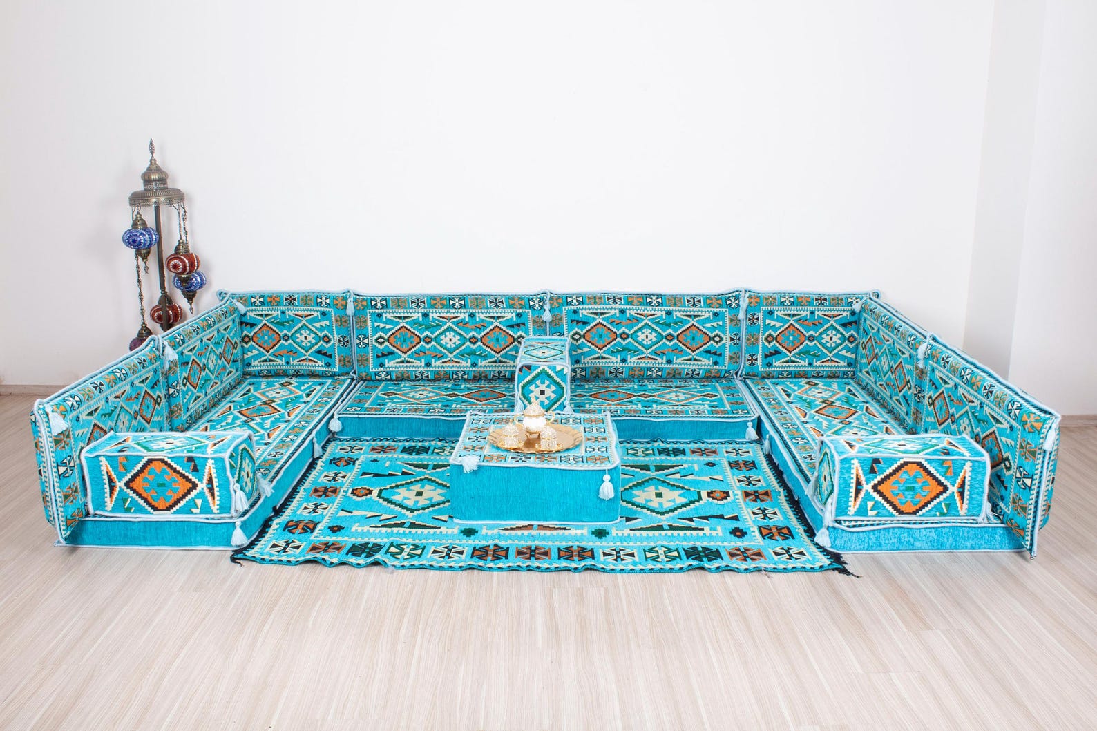 Arabic Floor Sofa Set, Modular Bench Cushion, Traditional Diwan, U ...