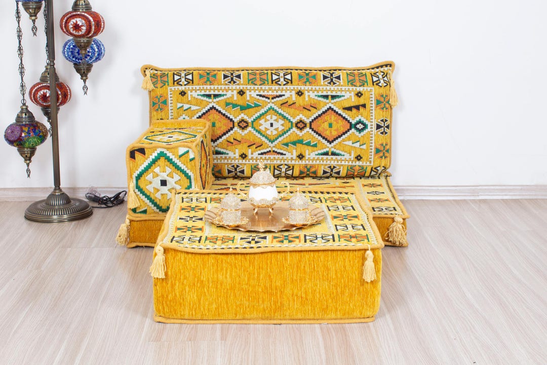 Arabic Majlis Sofa Set, Modular Sofa, Outdoor Floor Seating, U Shaped ...