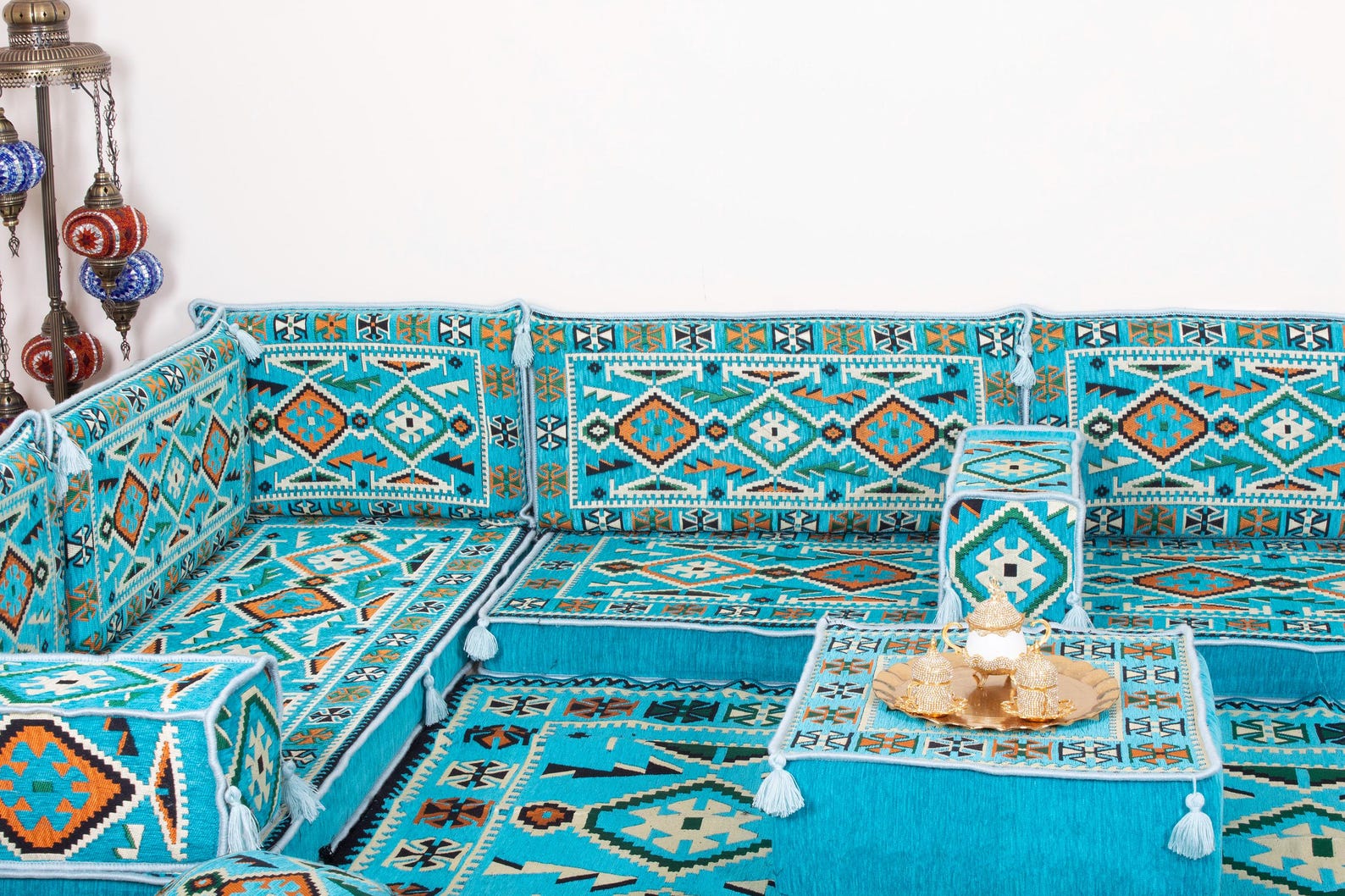 Arabic Floor Sofa Set, Modular Bench Cushion, Traditional Diwan, U ...