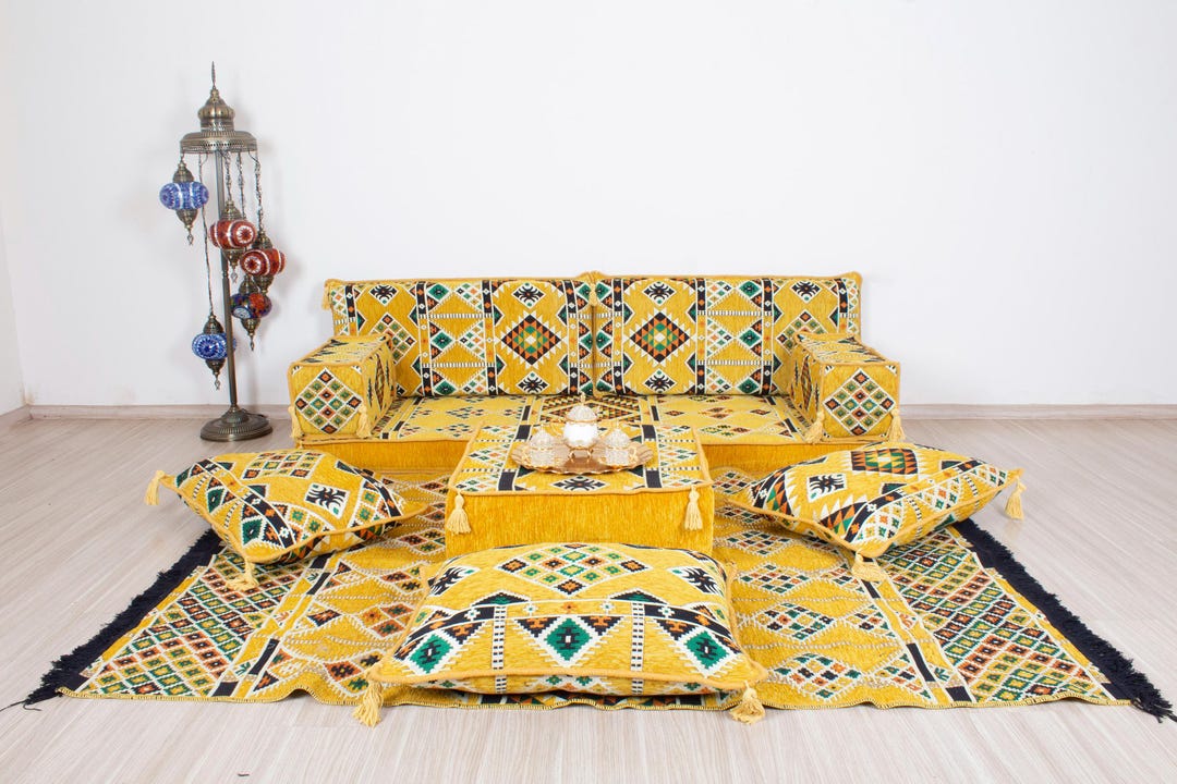 Arabic Majlis Seating Set, Modular Bench Sofa, Outdoor Floor Cushion ...