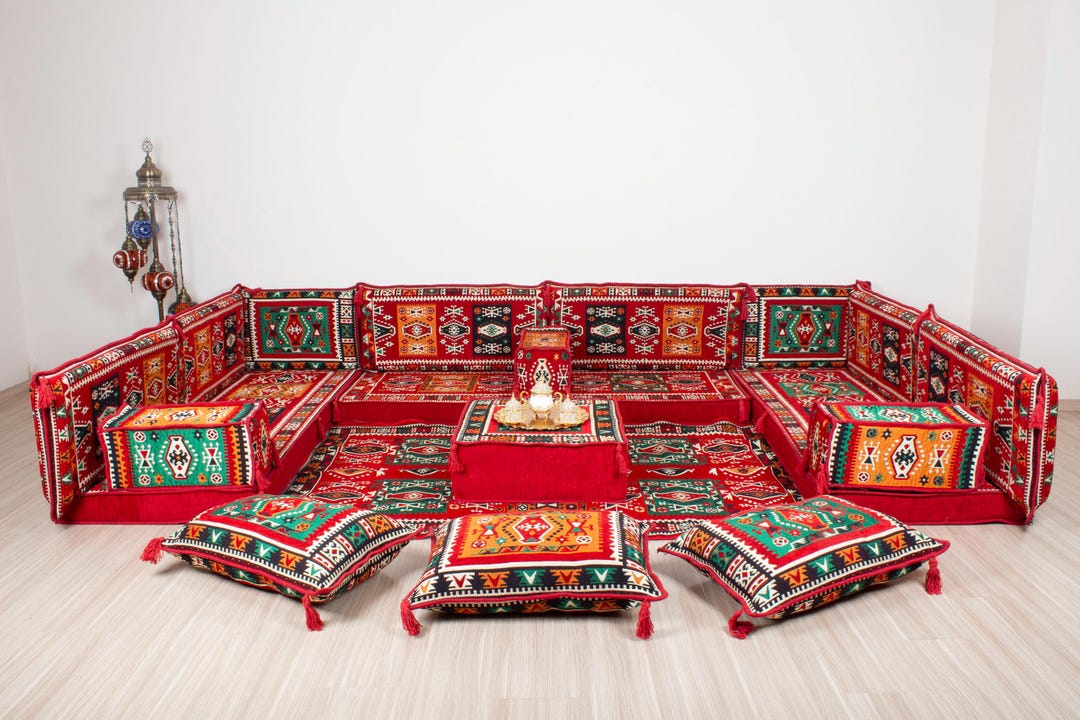 Arabic Diwan Set, Modular Bench Sofa, Outdoor Patio Sofa, Ethnic Floor ...
