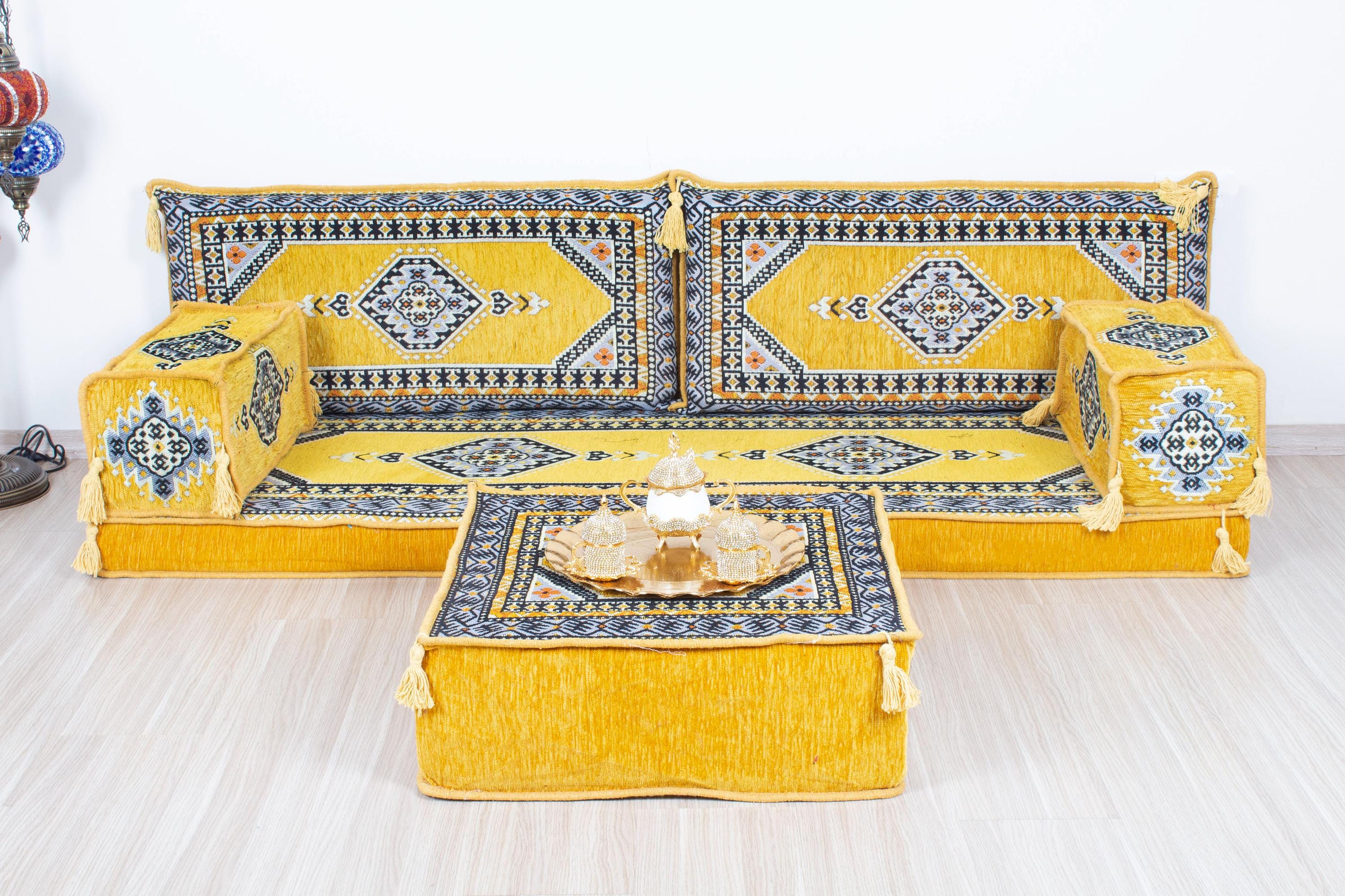 Moroccan Sofa Set, Arabic Majlis, Custom Bench Sofa, Modular Floor ...