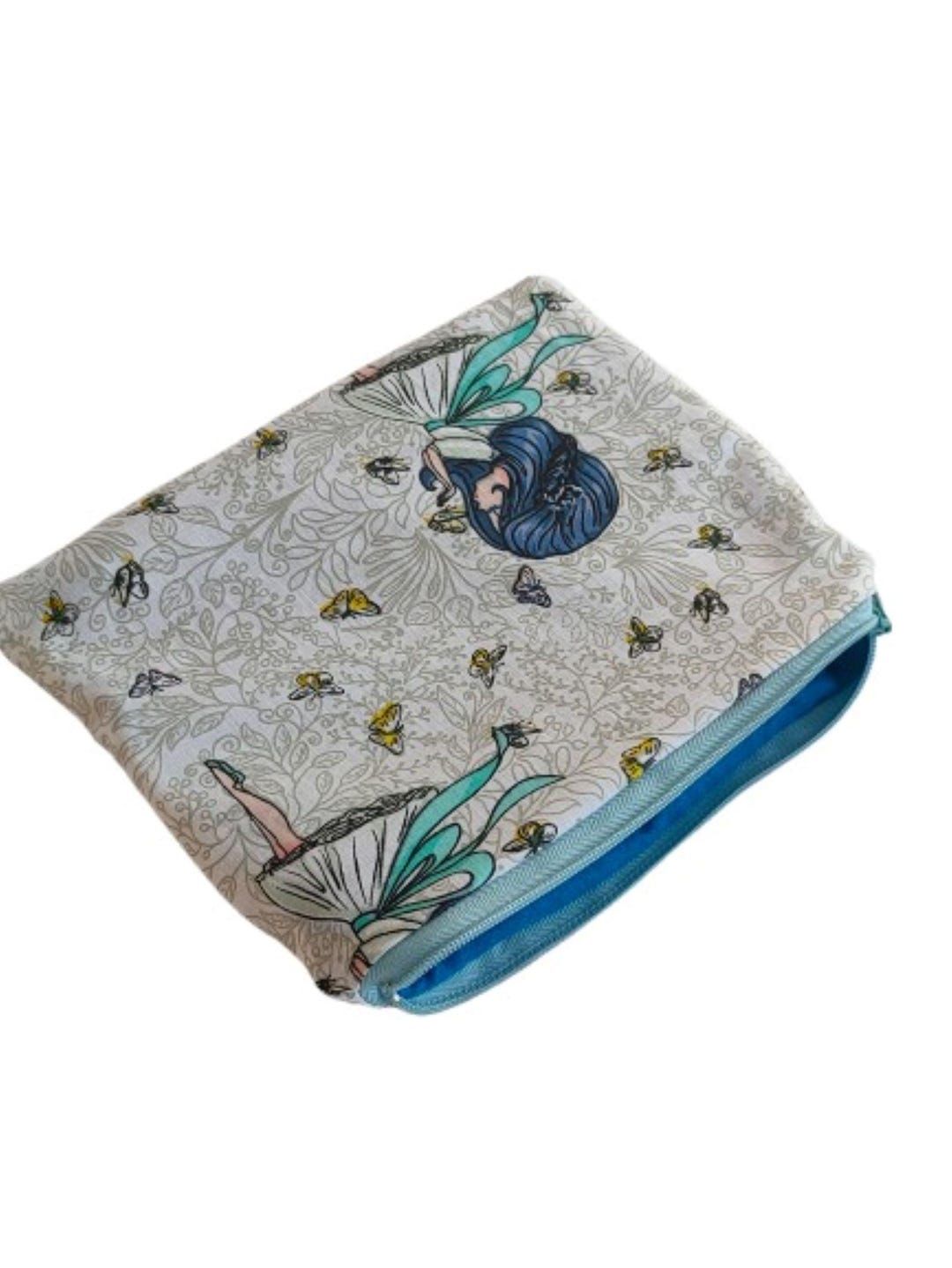 Little Gray Pouch for Girls, Fabric Coin Purse Fairy Patterned, Young ...