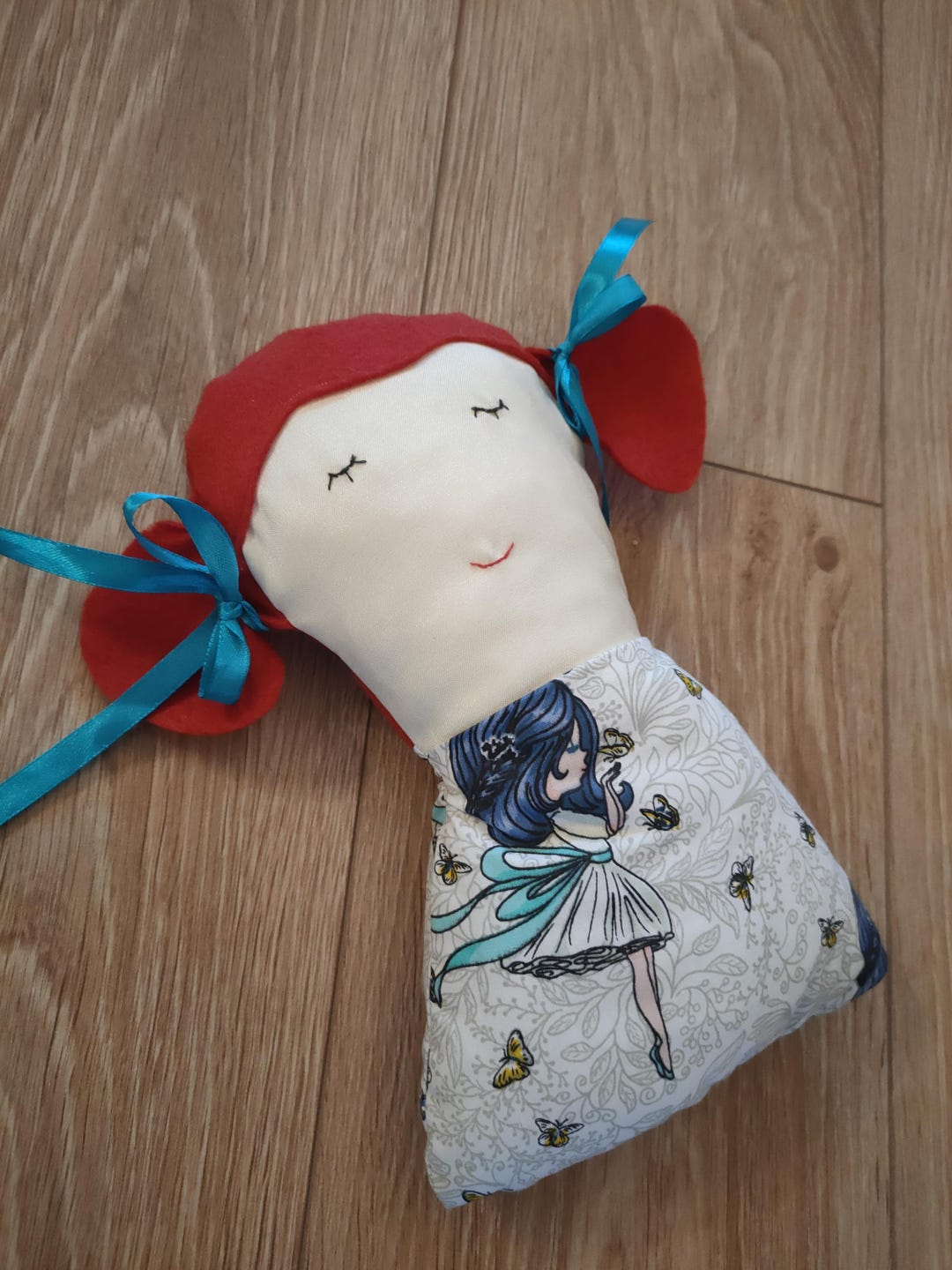 Ragdoll With Red Hair, Soft Doll for Kids, Girl Ragdoll Fairy ...
