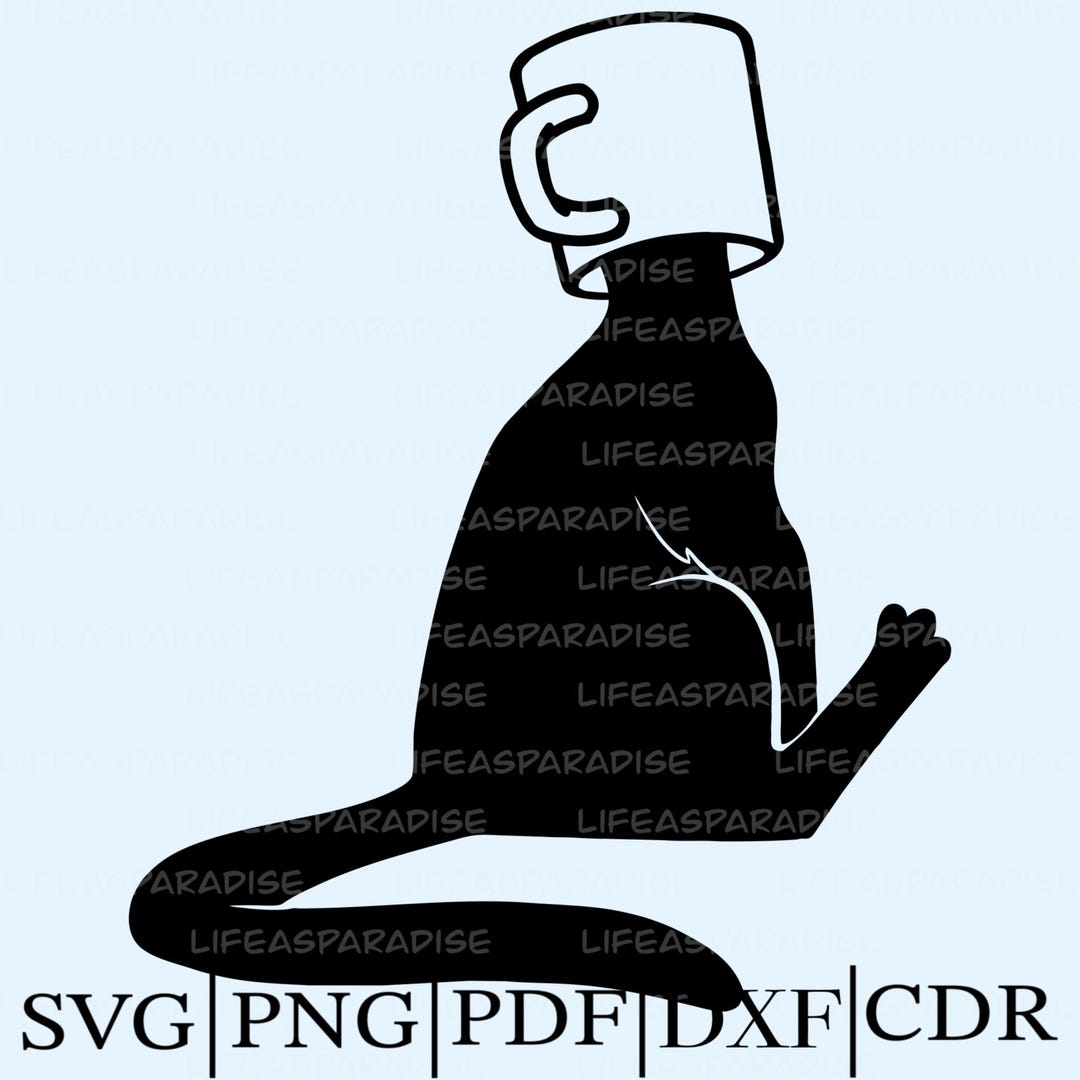 5 Cat Svg, Png, Dxf, Cat Stickers Svg, Cat Face Svg, Laser Cut Files ...