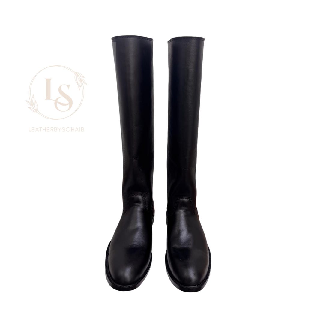 Men's Black Horse Riding Boots | Horse Riding Boots | Leather Sole ...