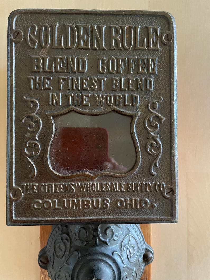 Vintage Golden Rule - Citizens Wholesale (arcade Mfg) Coffee Grinder - Etsy
