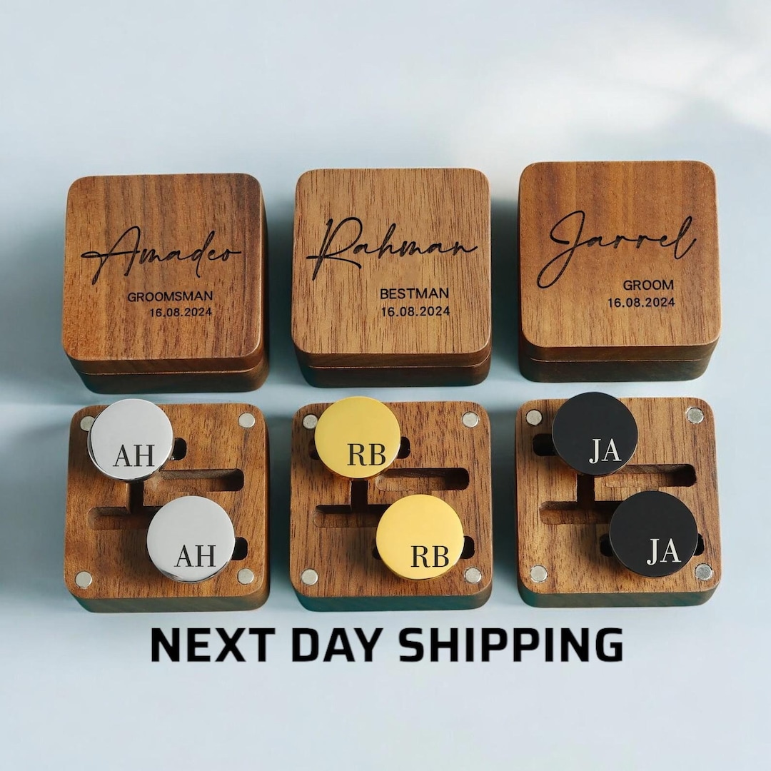 Personalized Cufflinks, Wedding Cufflink, Groomsman Wedding Cufflink ...