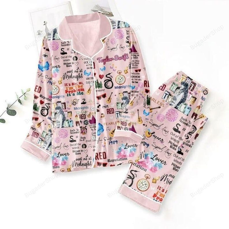 Taylor Swift Lover Tour Pajamas Set, the Eras Tour Pajamas Set ...