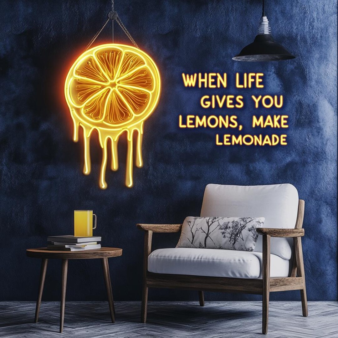 Bright when Life Gives You Lemons, Make Lemonade LED Neon Sign ...
