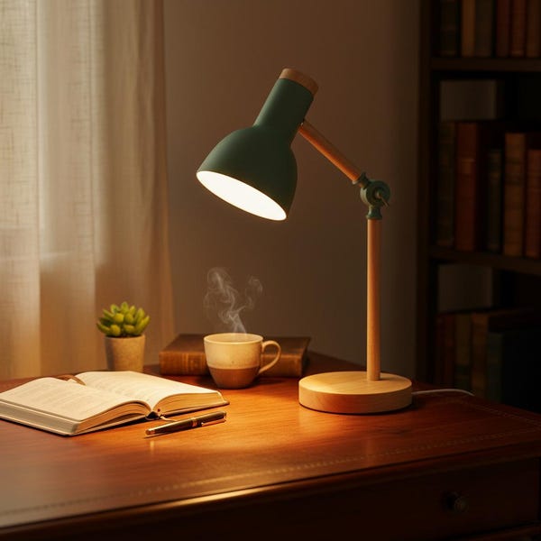 Adjustable Wood Desk Lamp - Etsy