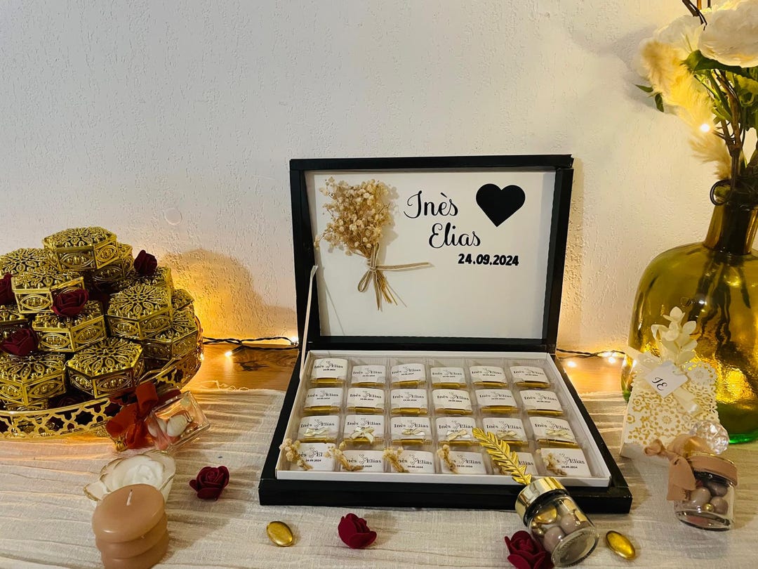 Box of 24 Personalized Chocolates - Etsy