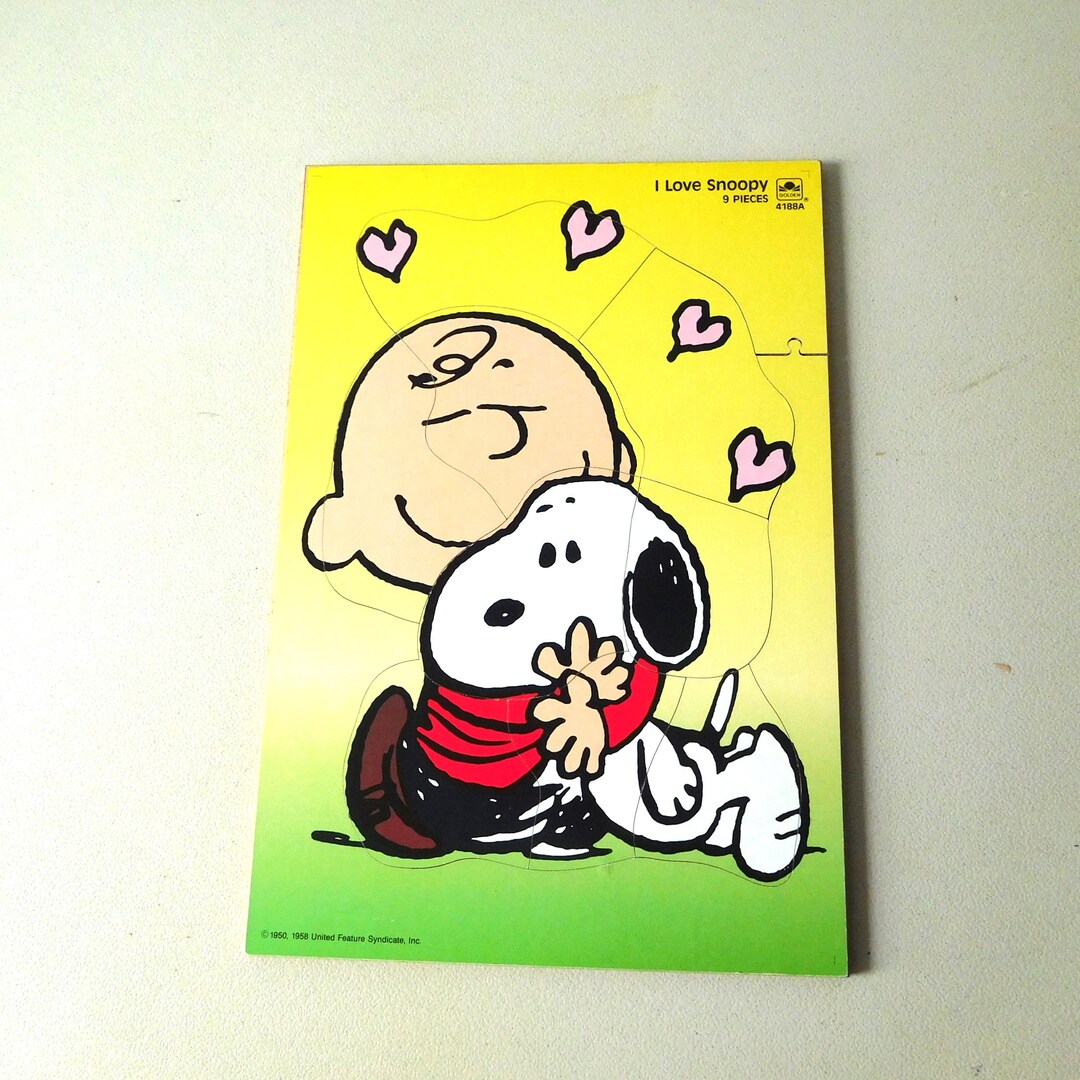 Vintage Snoopy Puzzle 9 Pieces Preschool - Etsy