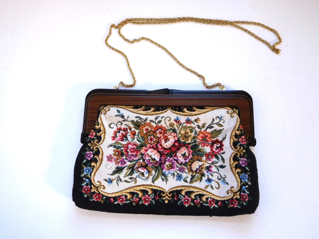 Vintage Tapestry Purse With Chain Handle - Etsy