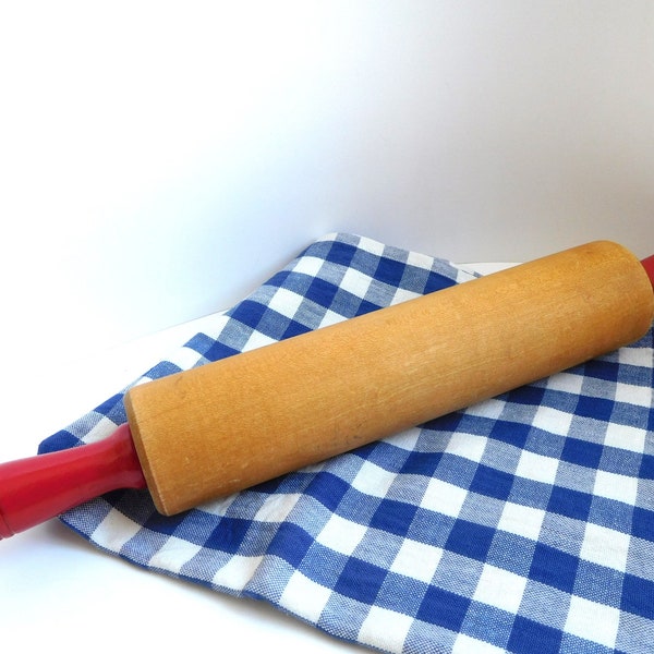Wood Rolling Pin With Handles - Etsy
