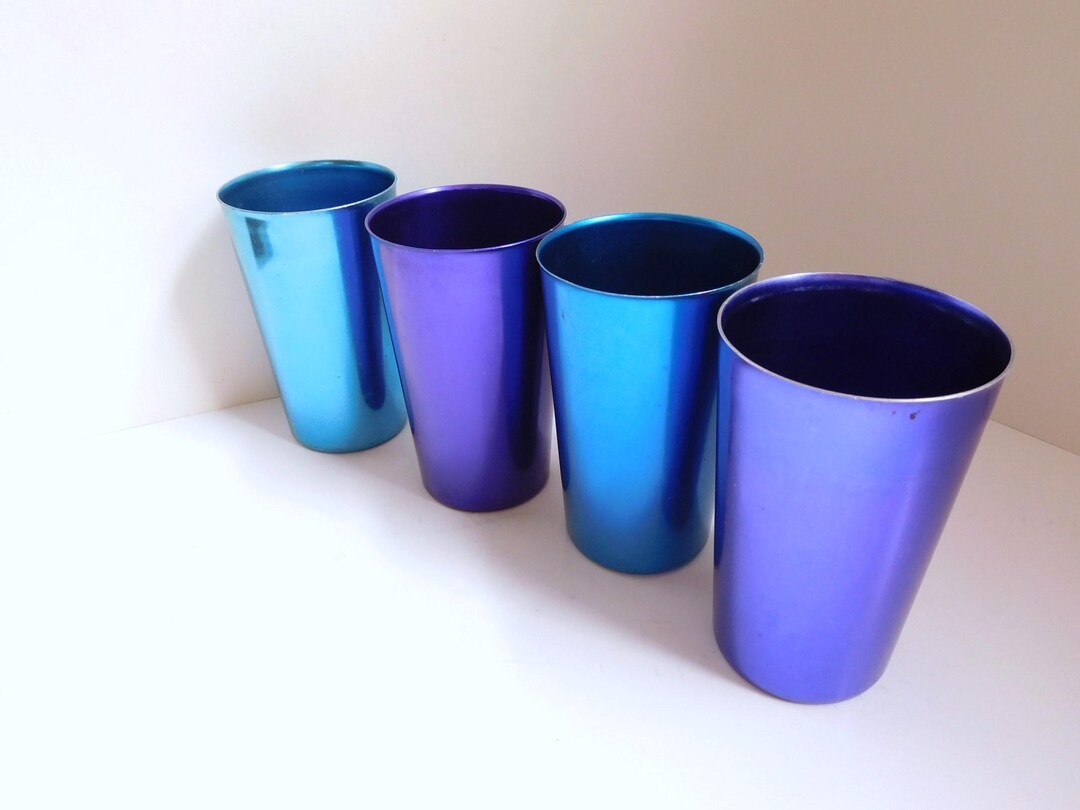 Vintage Mid-century Bascal Aluminum Tumblers - Etsy