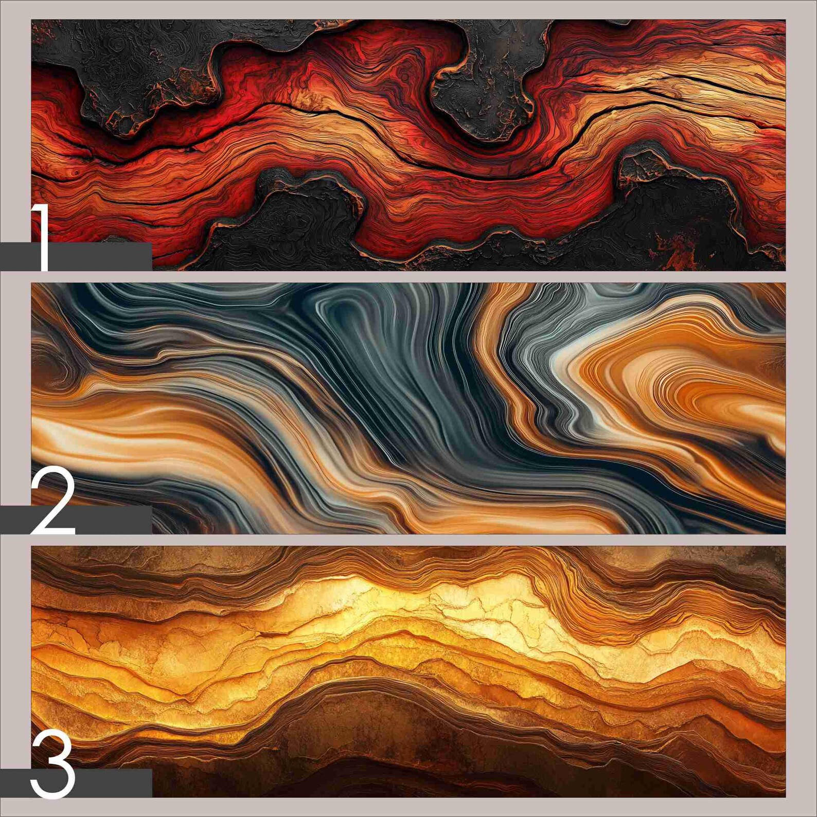 Handmade Marble Pattern LED Lightbox: Dimmable Abstract Stone Art Lamp ...