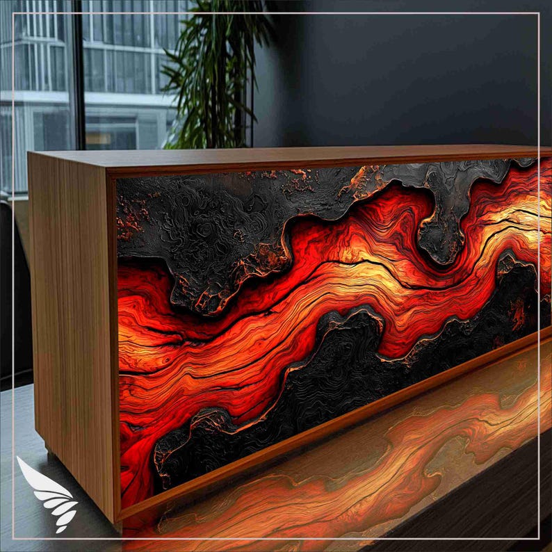 Handmade Marble Pattern LED Lightbox: Dimmable Abstract Stone Art Lamp ...