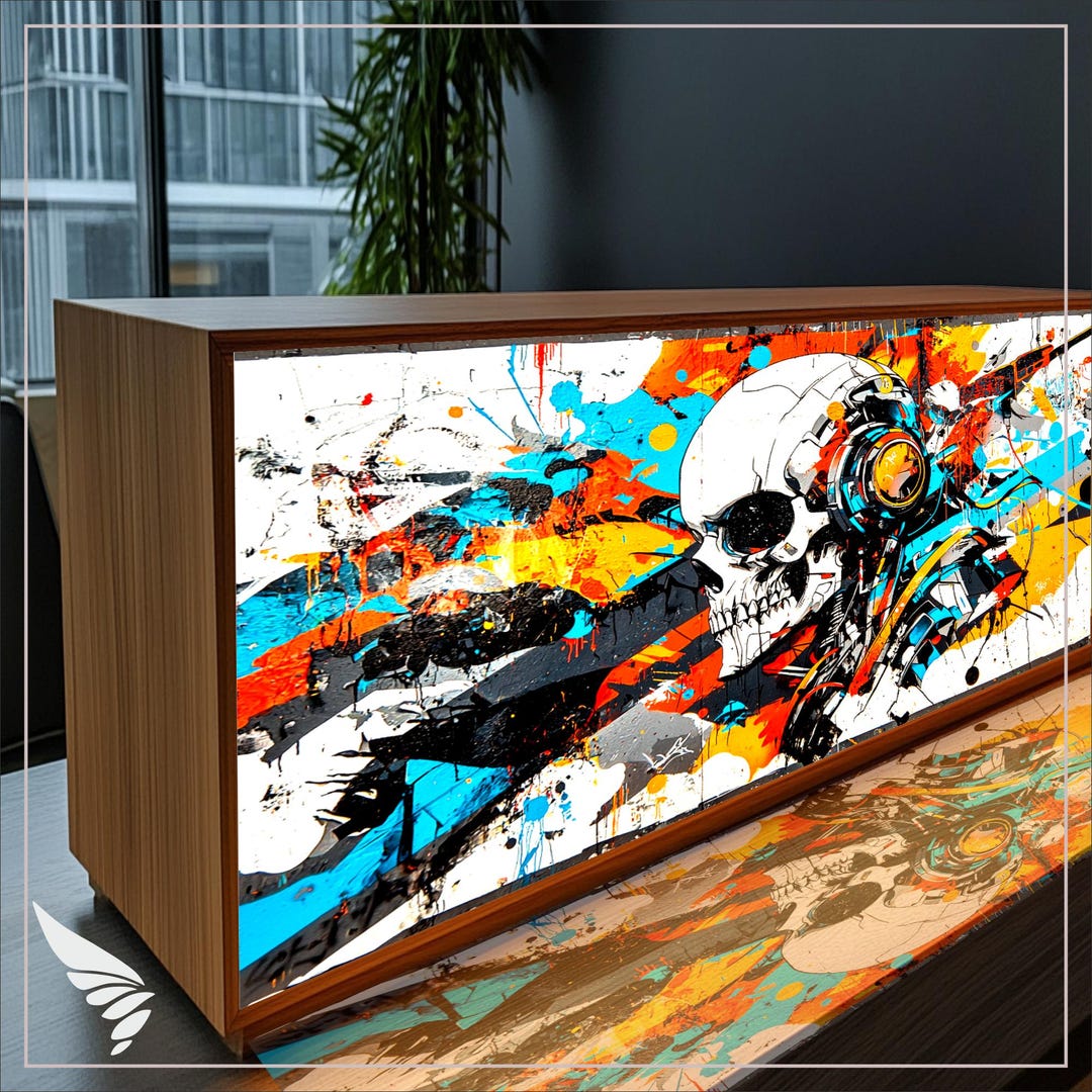 Graffiti Art LED Lightbox: Handmade Urban Street Style Lamp With Remote ...