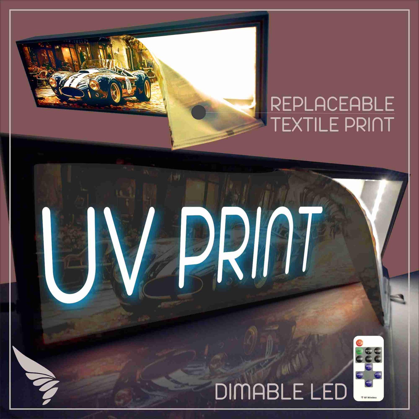 Handmade Marble Pattern LED Lightbox: Dimmable Abstract Stone Art Lamp ...