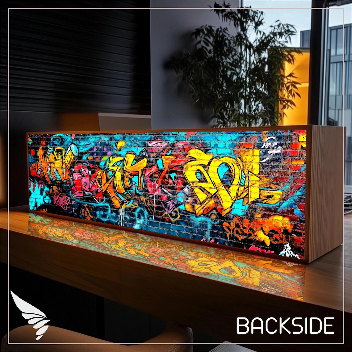 Graffiti Art LED Lightbox: Handmade Urban Street Style Lamp With Remote ...