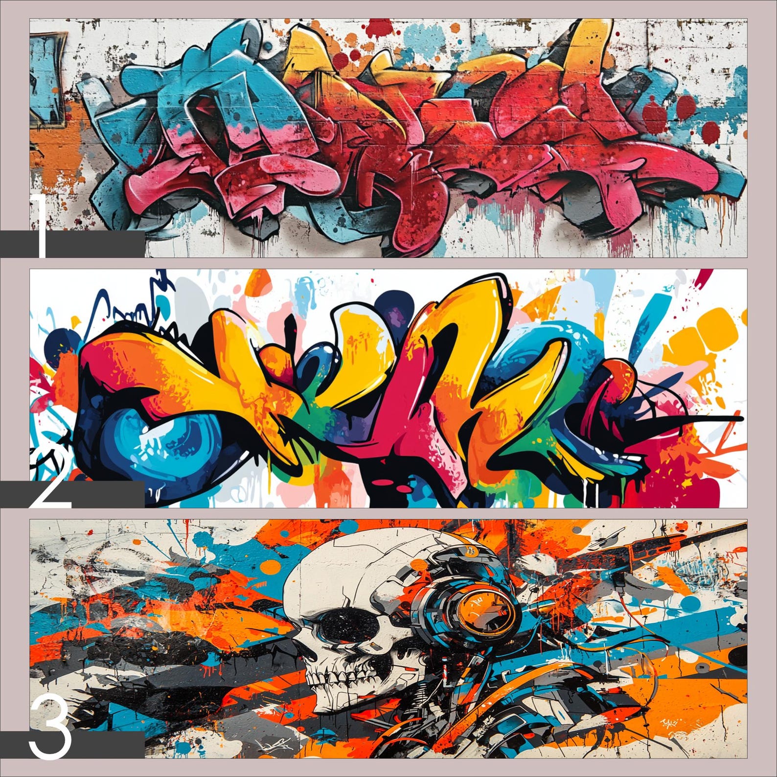 Graffiti Art LED Lightbox: Handmade Urban Street Style Lamp With Remote ...
