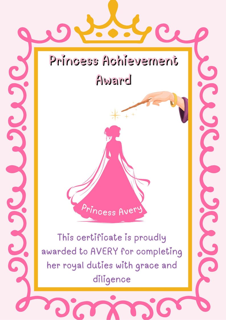 Princess Chore Chart Bundle | Printable Royal Rewards System for Kids ...