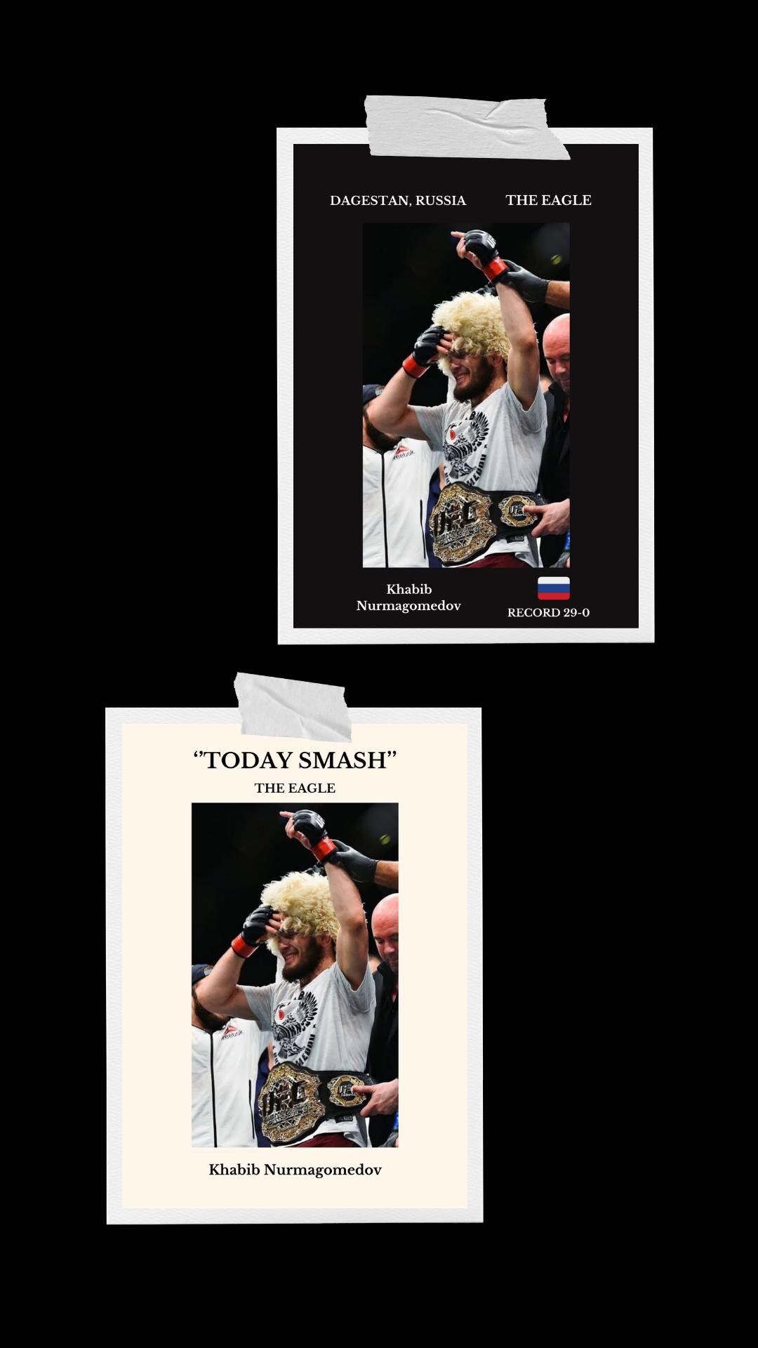 2 Khabib Nurmagomedov Cards | UFC Cards | Today Smash | the Eagle ...