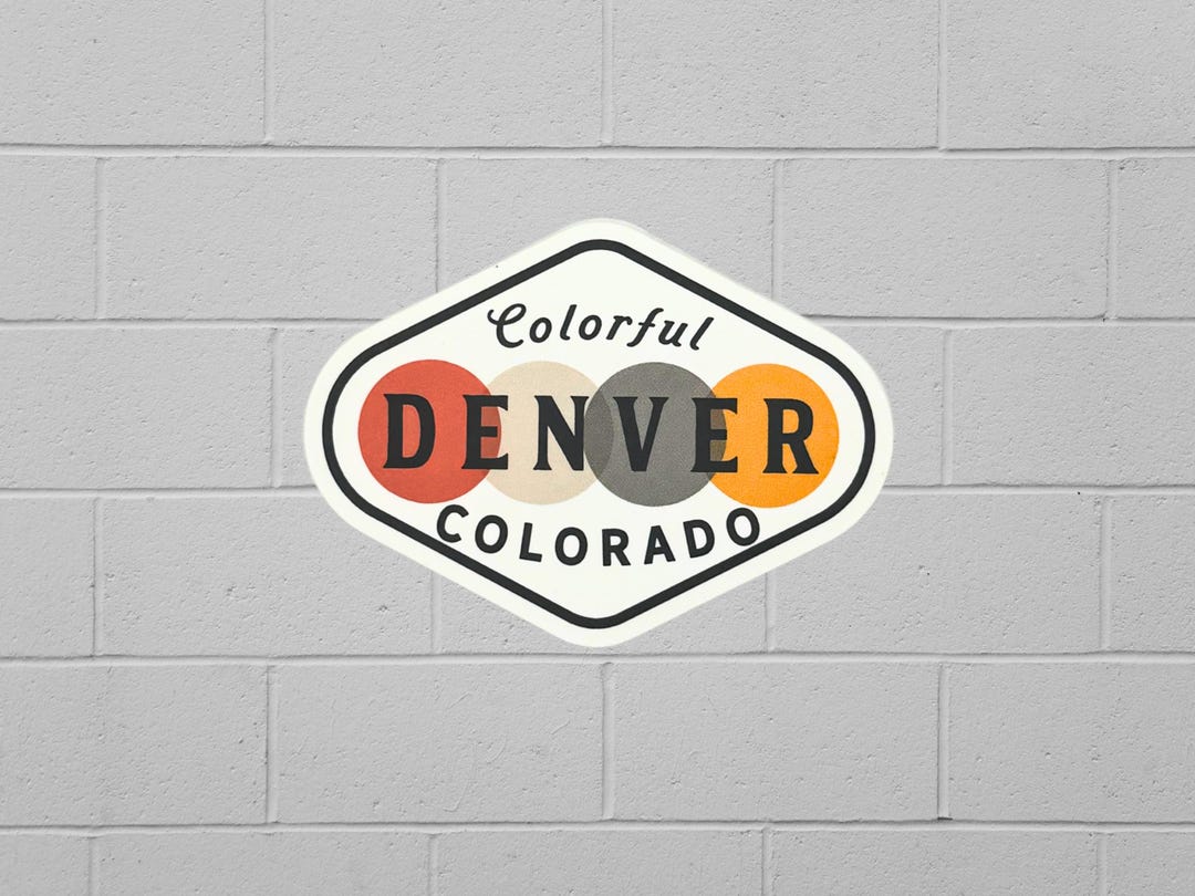 Colorful Denver Colorado Travel Sticker - Etsy
