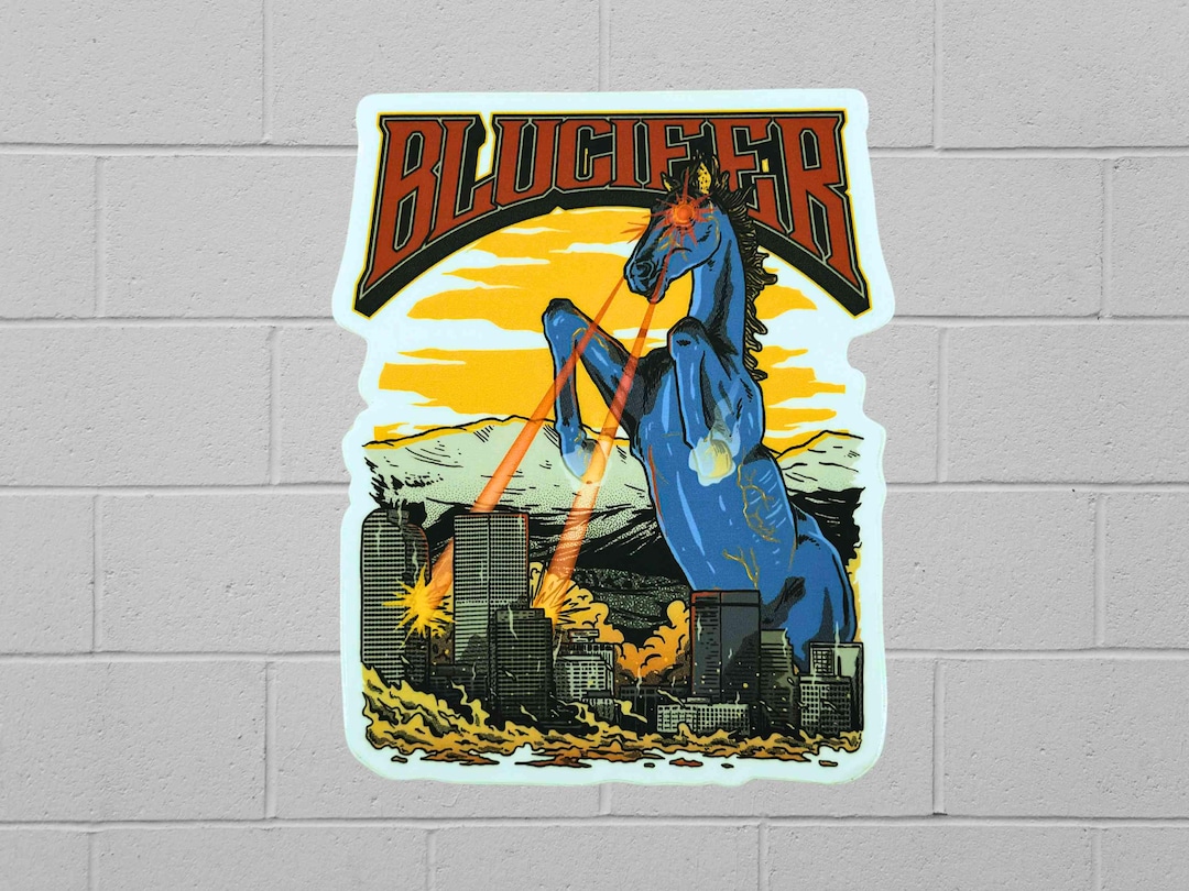 Blucifer Sticker | Denver Colorado Airport Sticker - Etsy