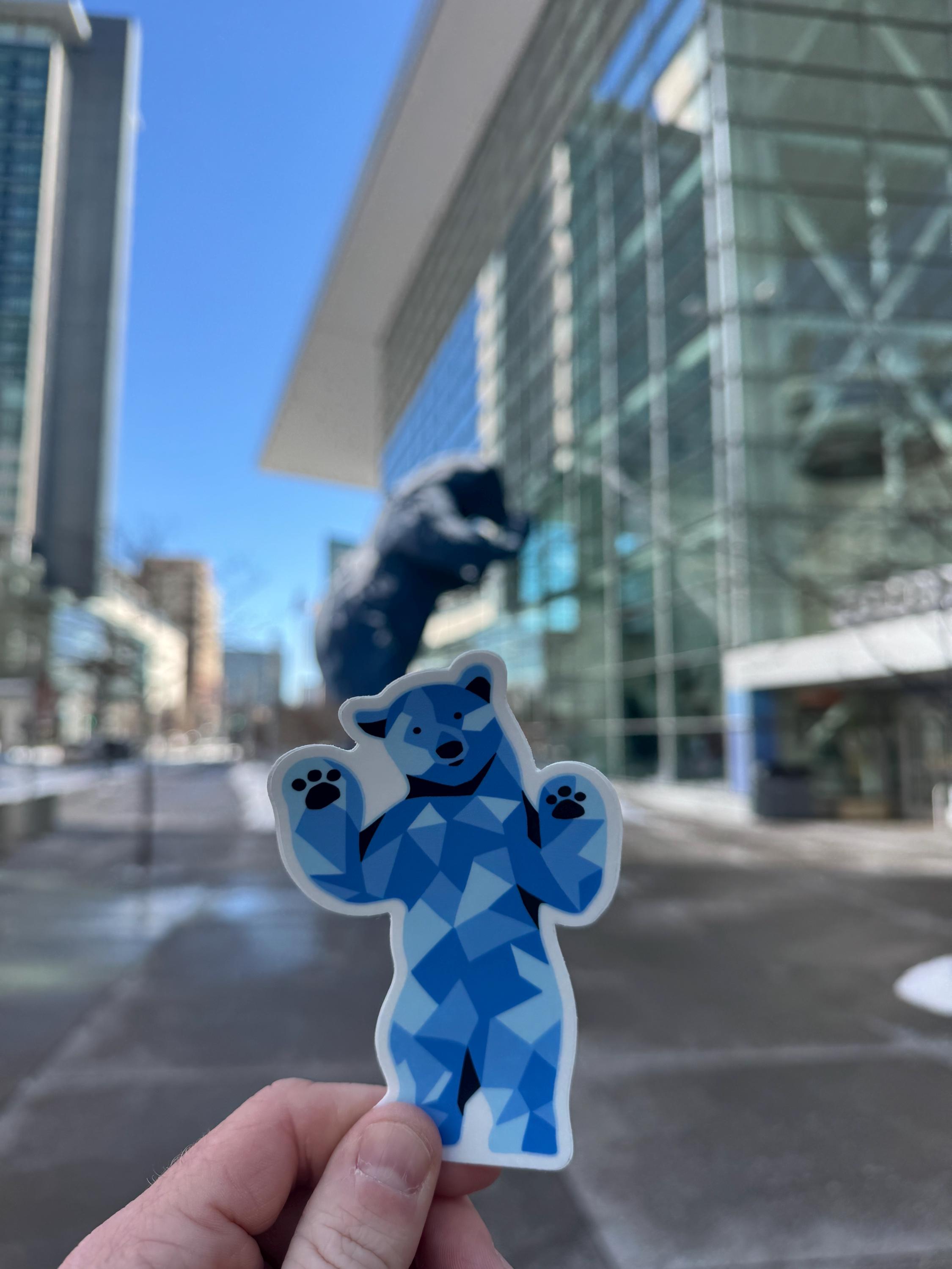 Denver Colorado Blue Bear Travel Sticker - Etsy