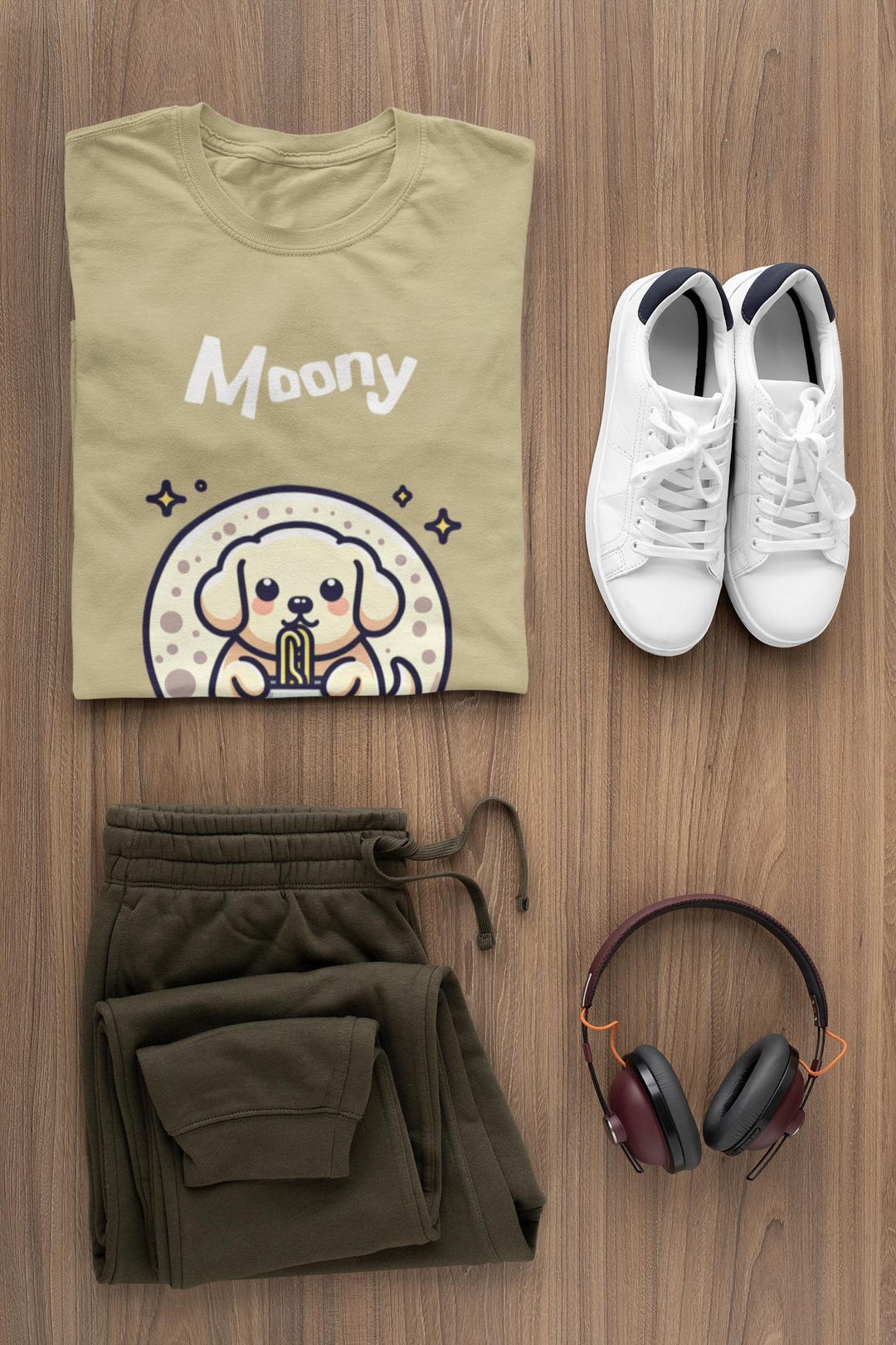 Moony Bear T-shirt Cute Lunar Bear Graphic Tee for Animal and Space ...